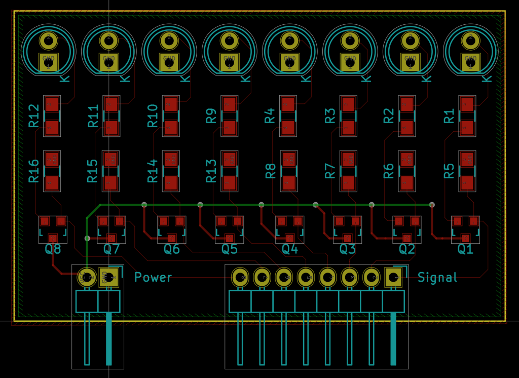 Embedded Developer » Blog Archive 8 LED Transistor Switch PCB Layout - Embedded Developer